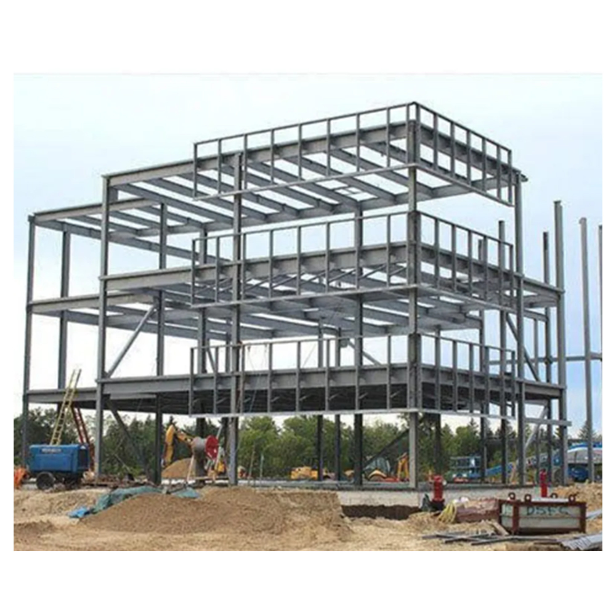 Large Span Prefab Metal Building Construction Auto CAD Curtain Wall ...
